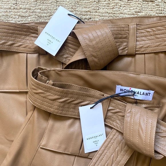 NONchalant | Skirts | Nonchalant Label Revolve Karla Tan Vegan Leather ...